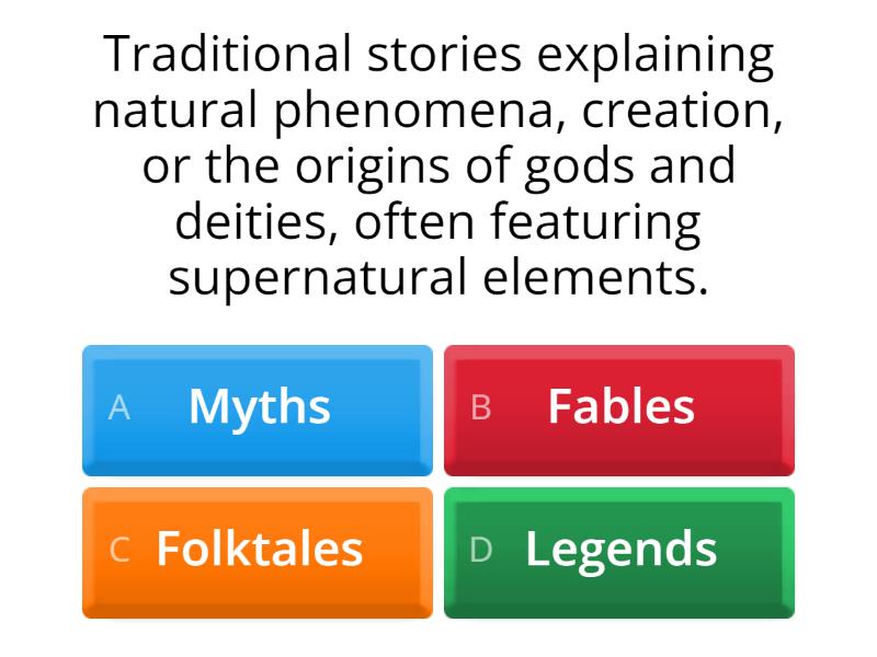 Fictional Genres - Quiz