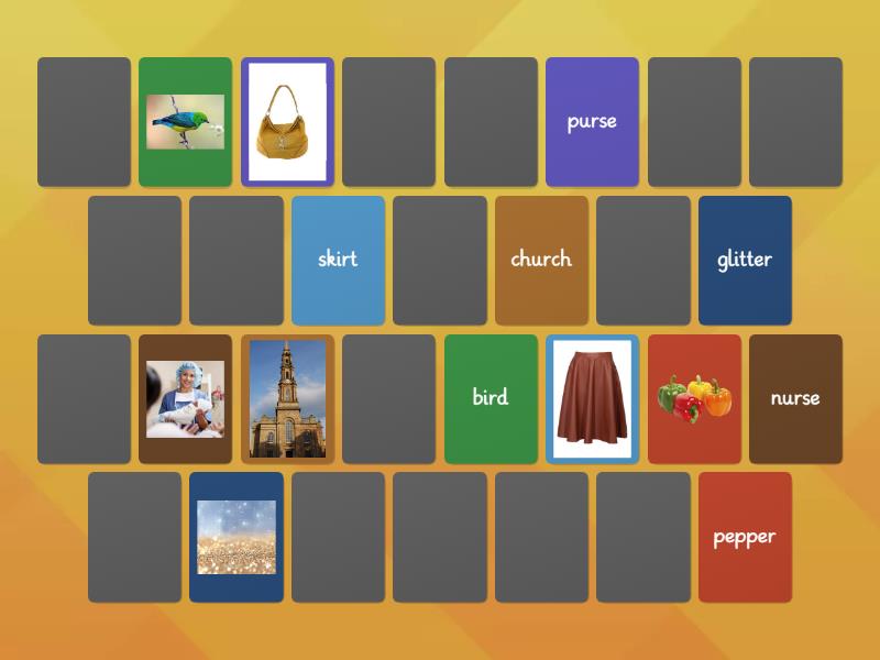 ir er ur pair game - Matching pairs