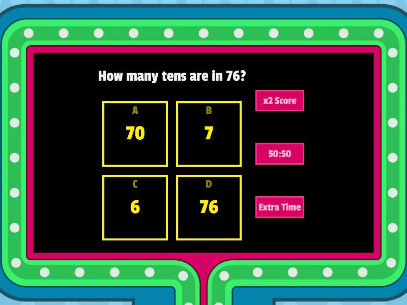 How many tens Gameshow - Gameshow quiz