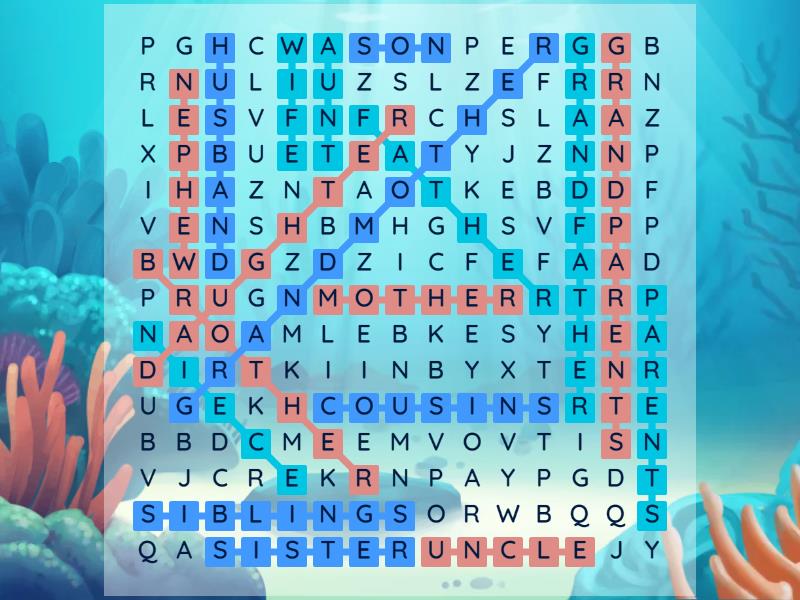 Word search - Family members - Wordsearch