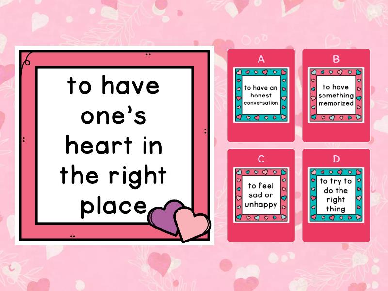 Valentine's Day Idioms (heart) - Quiz