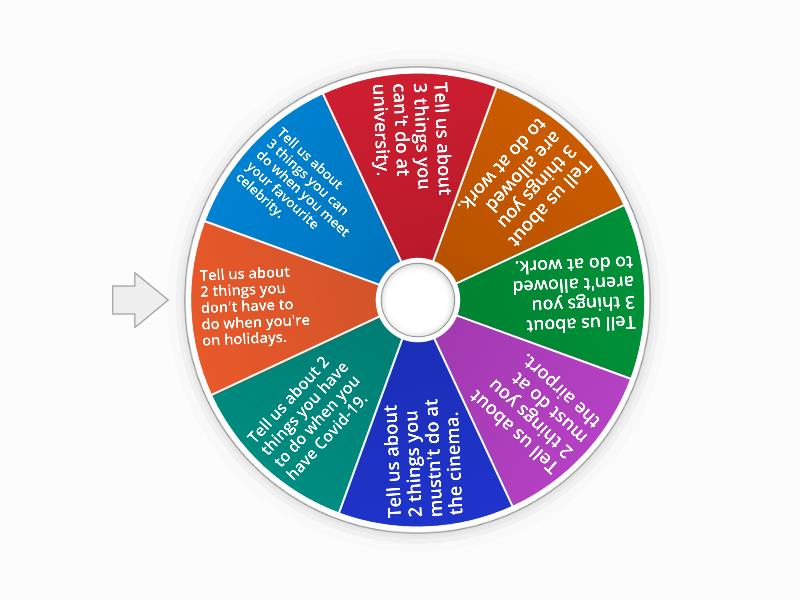 Obligation and permission modal verbs - Random wheel