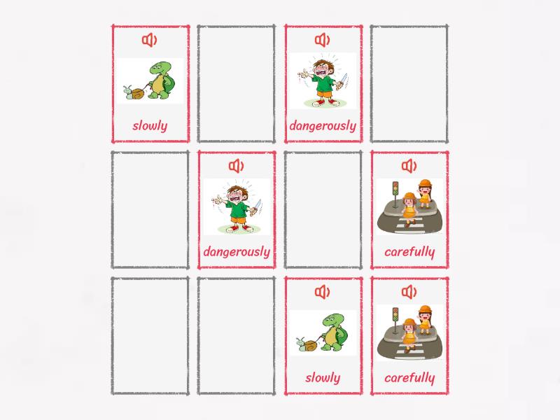 Adverbs Matching Pairs