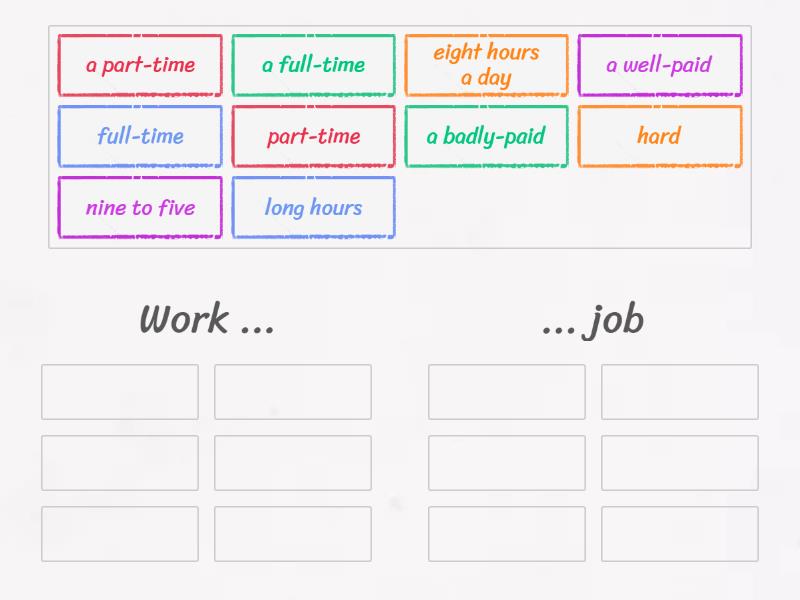 Focus 1 unit 3 professions - Group sort