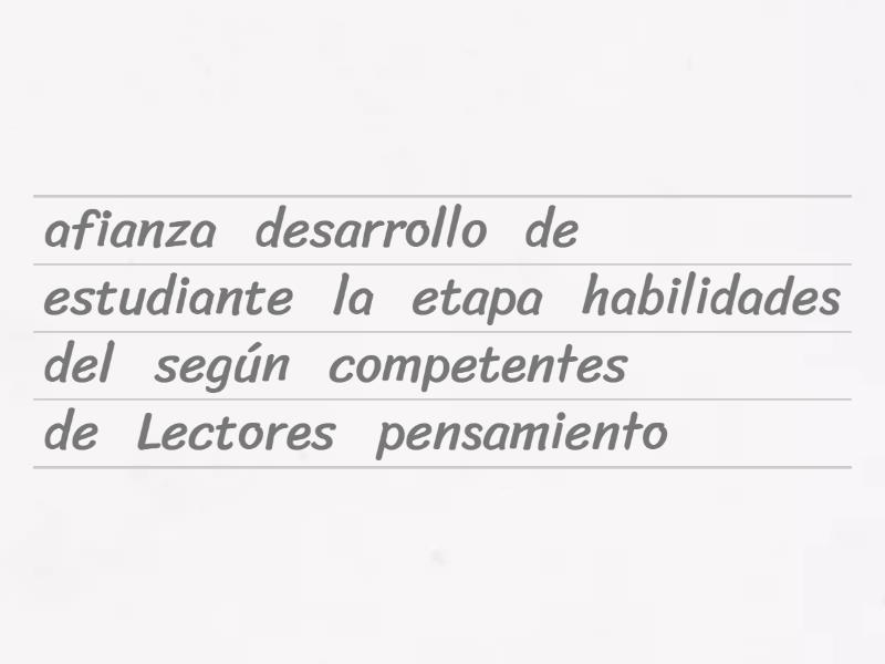 Implementación Lectores Competentes - Unjumble
