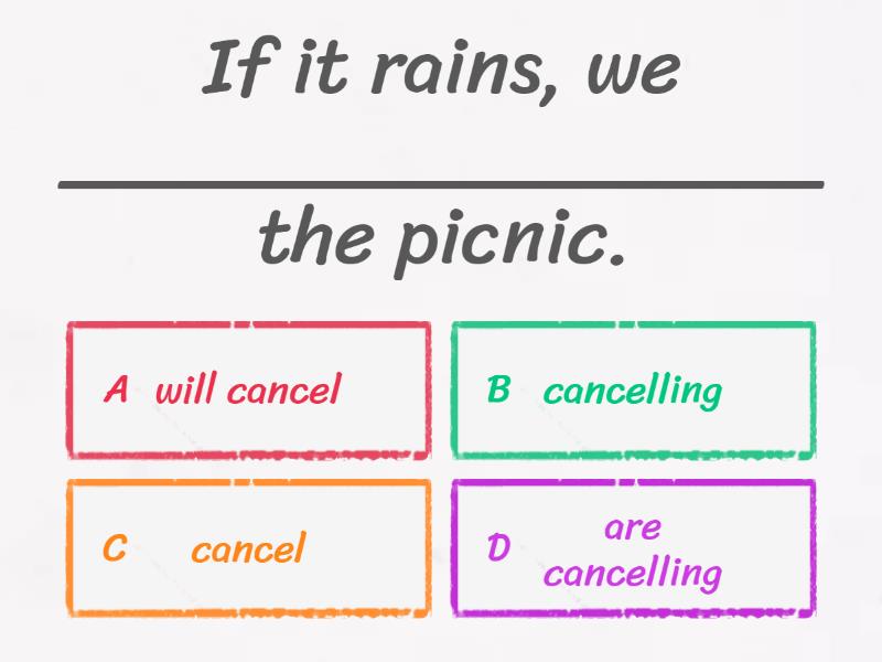 First Conditionals - Quiz