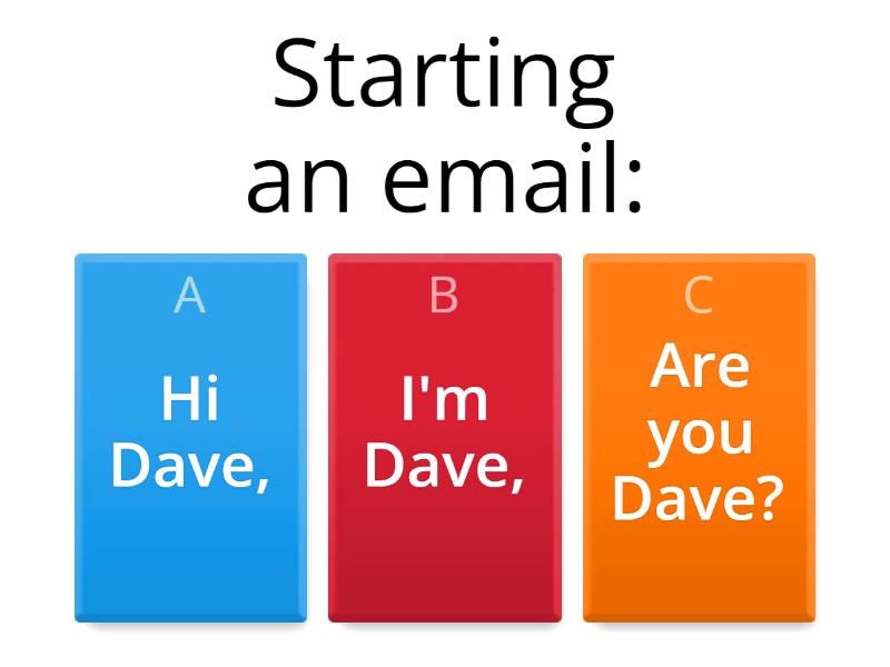 EMAIL WRITING - Quiz