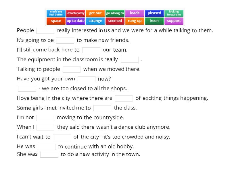 Prepare 5 Unit 8 Listening vocabulary - Complete the sentence