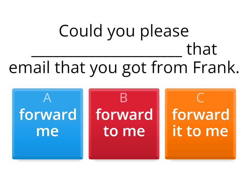 Email expressions revision - Quiz