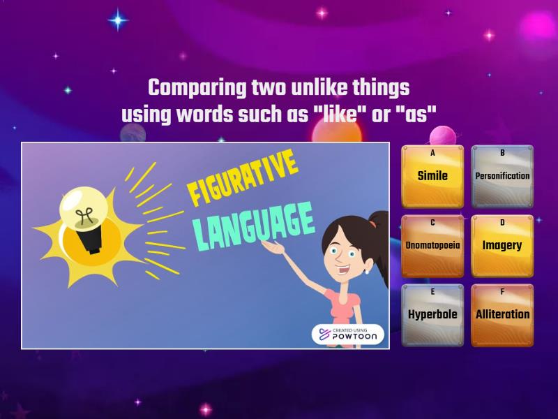 S-1 Figurative Language Match The Definition - Quiz