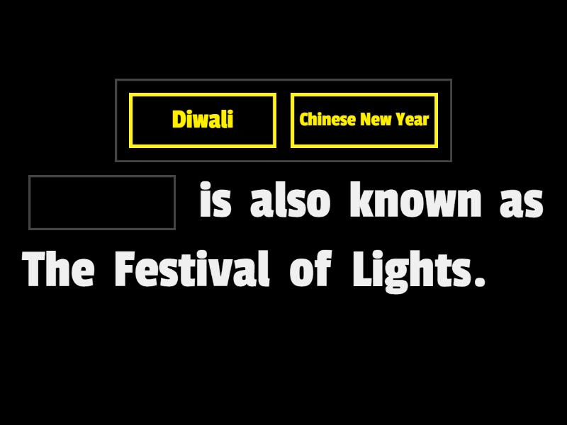 Festivals - Complete the sentence