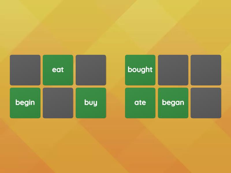 Irregular Verbs - Parejas