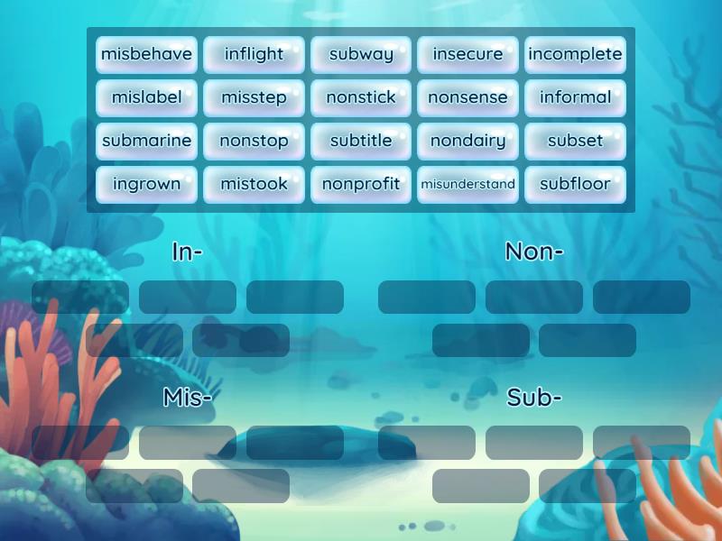 Lesson 24- Prefixes - Group sort