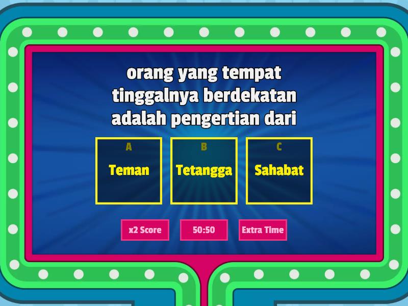 Pilihlah jawaban yang benar - Gameshow quiz