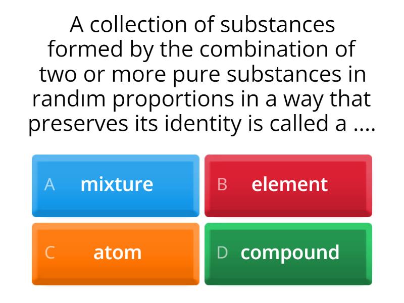 MIXTURES - Quiz