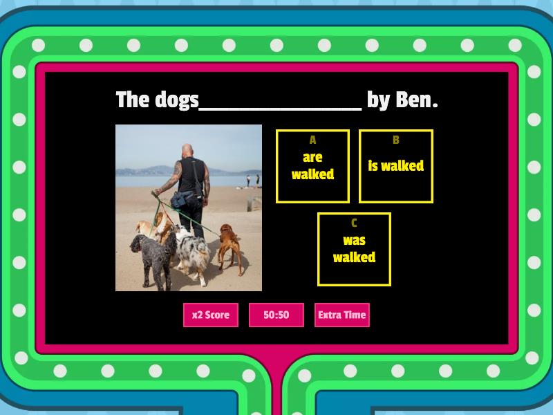 Passive Voice Simple Present Affirmative. - Gameshow quiz