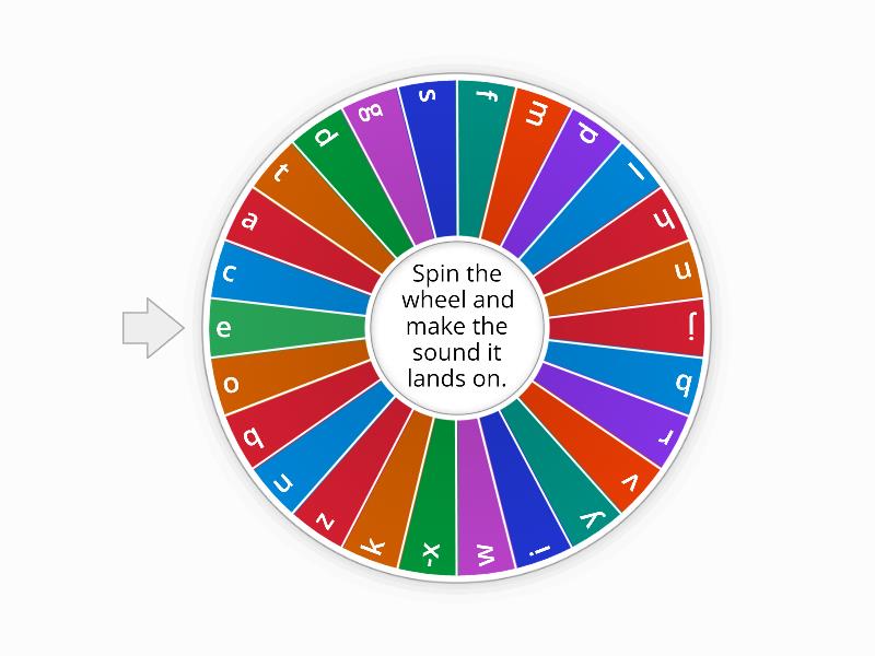 Letter Sounds - Spin the wheel