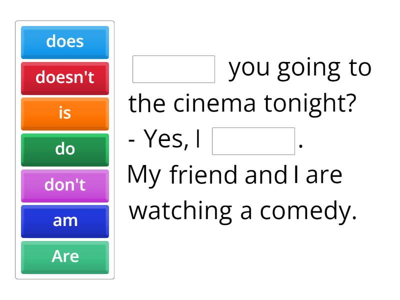 Pr simple and conti_1 - Complete the sentence