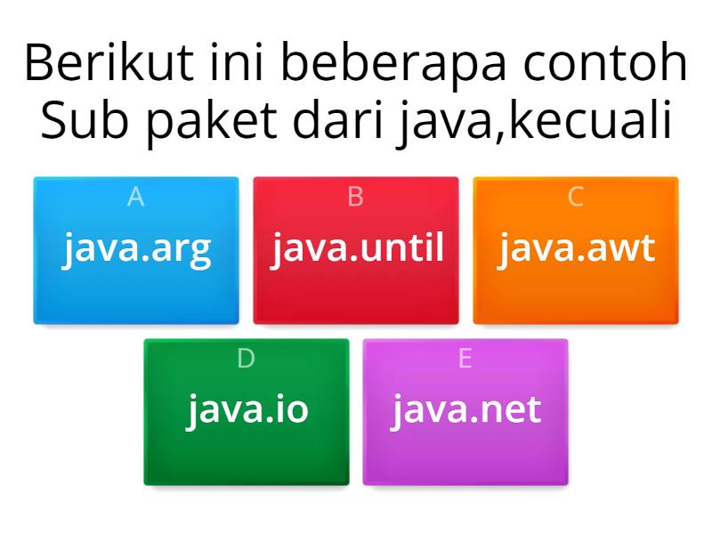 Paket dalam java - Cuestionario