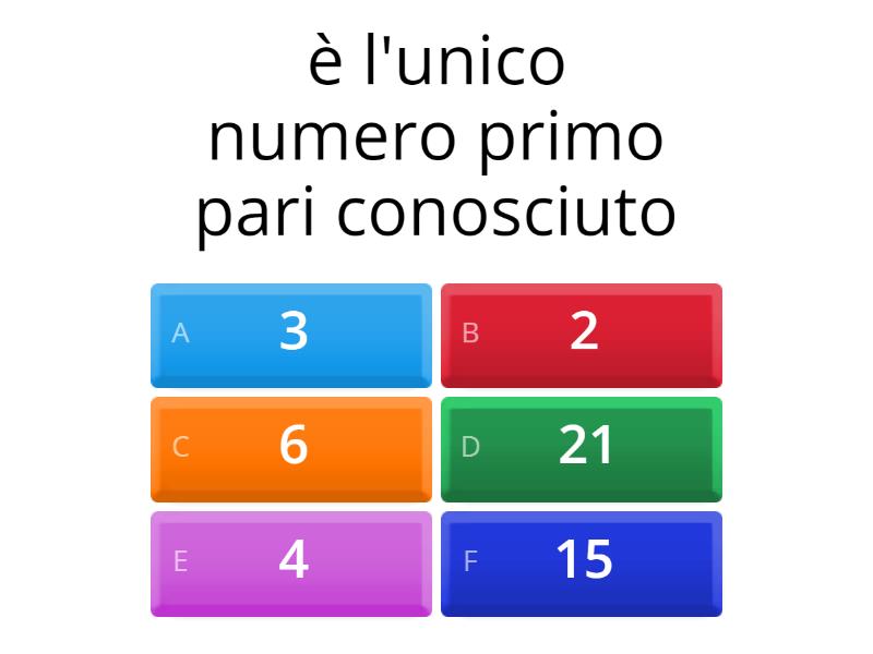 Conosciamo i Numeri Primi? - Quiz