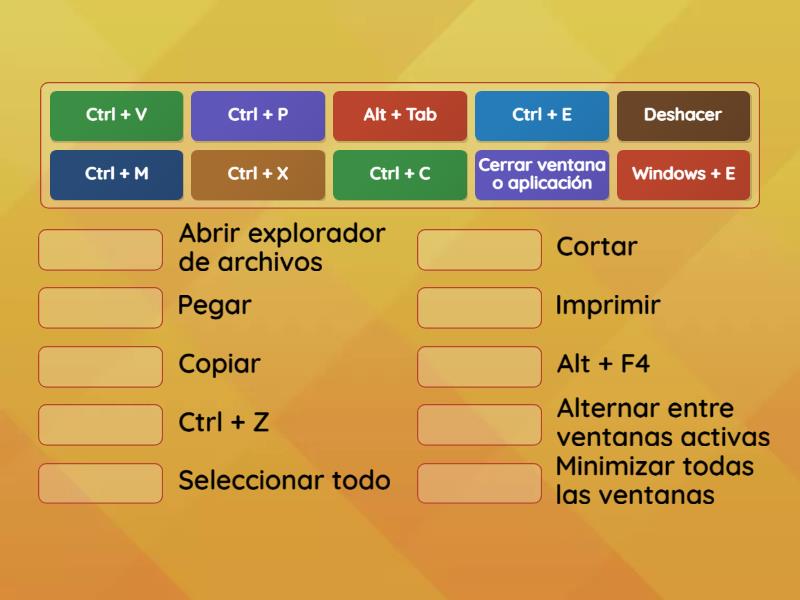 Atajos de teclado para Windows y Office - Match up