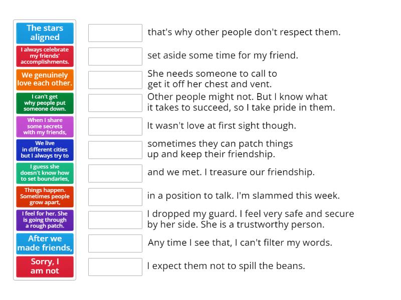 Friendship 2 - Match up