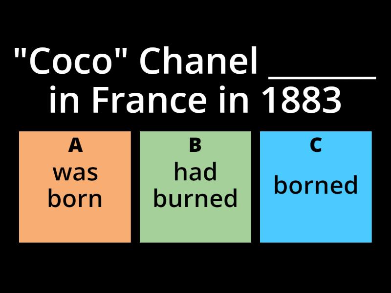 Coco Chanel Biography (Past simple verbs) - Cuestionario
