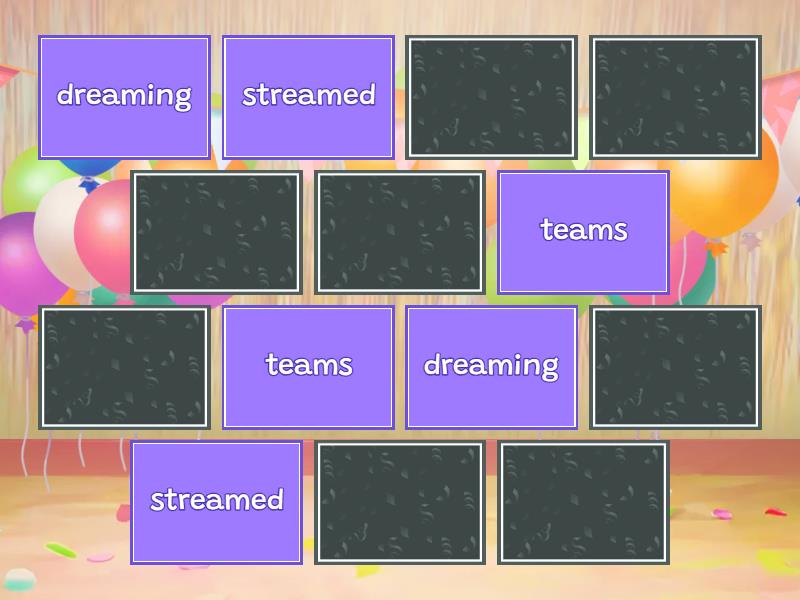 The dream team T3W4 - Matching pairs