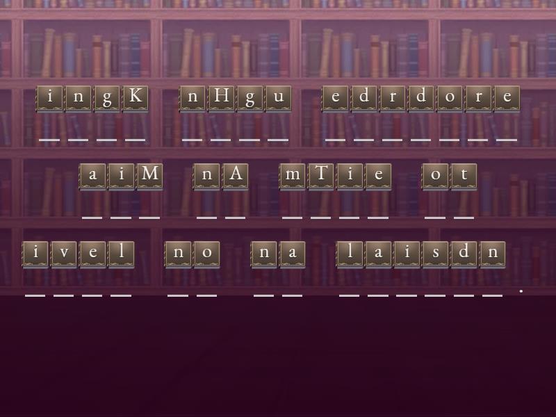 unit 13 grade 5 - Anagram