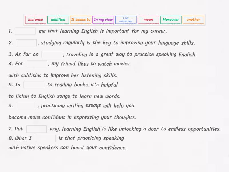 Focus 3 unit 8.7 - Complete the sentence