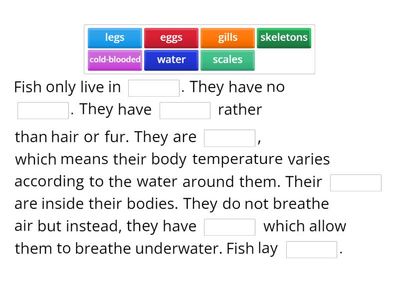 Fish Classification - Complete the sentence