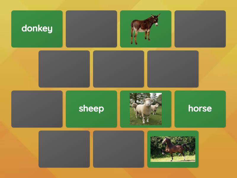 Farm animals Kid's box 2 unit 7 - Matching pairs