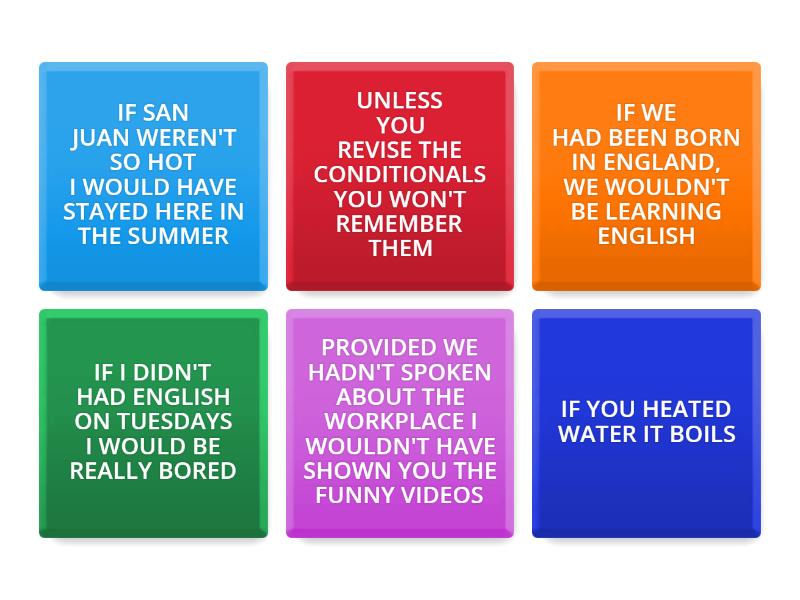 ARE THESE SENTENCES CORRECT? CONDITIONALS - Flip tiles