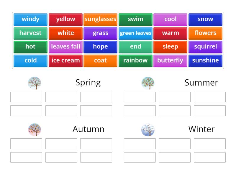 Four seasons - Group sort