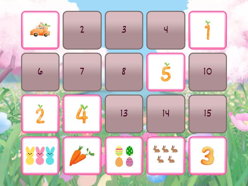 Memory Mathe 1-10 Pascua - Matching pairs