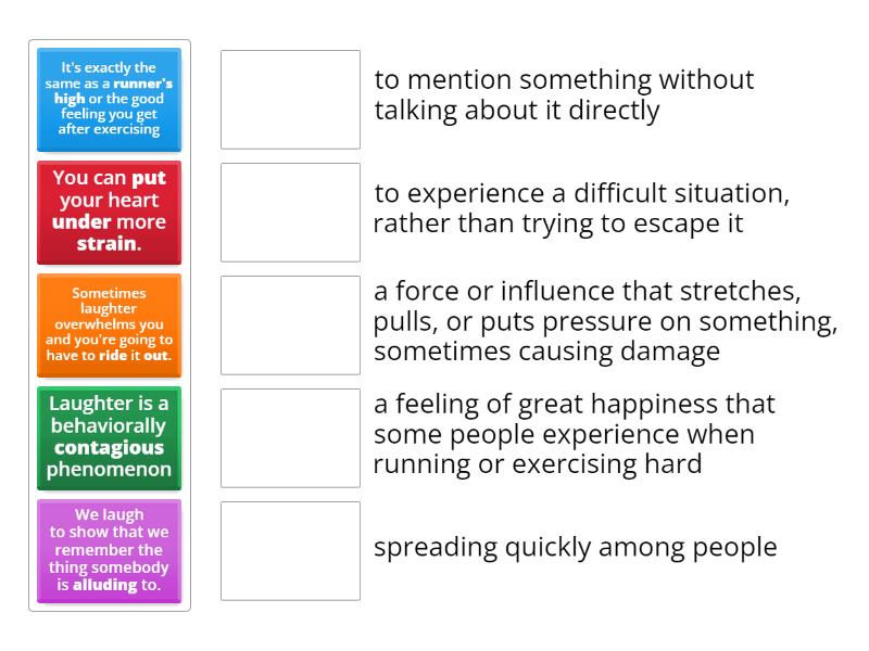 Why do we laugh? - Match up