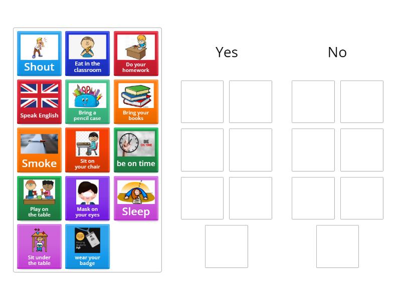 Classroom Rules - Group sort