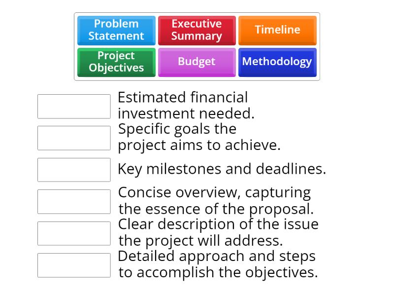 Proposal Structure Breakdown - Match up