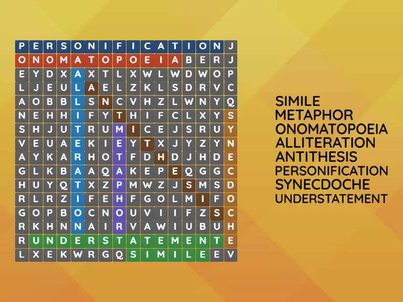 Find the Figures of Speech - Wordsearch