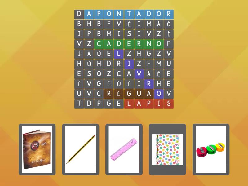 caca palavras material escolar - Wordsearch