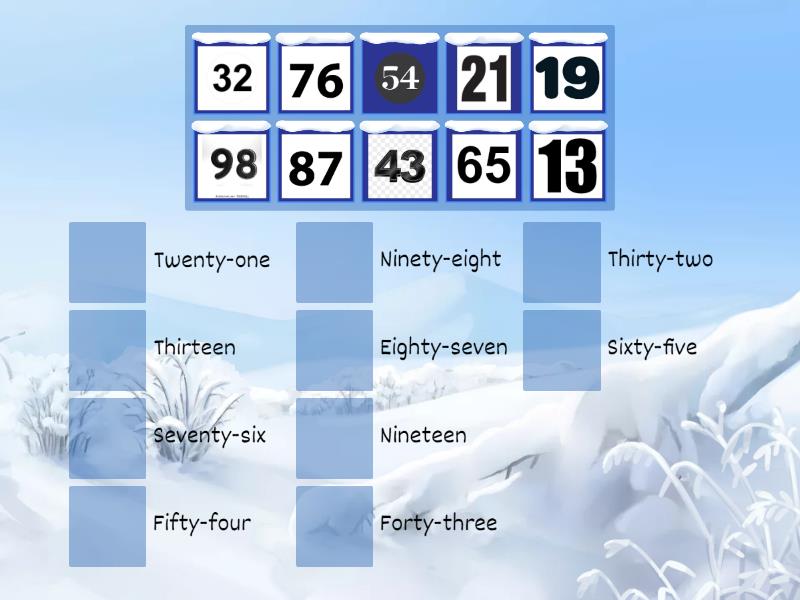 MATHS. Numbers Reading numbers 1 - 99 - Une las parejas