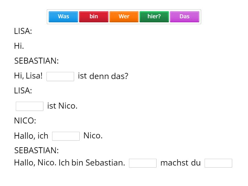 Nico Folge 13 - Complete the sentence