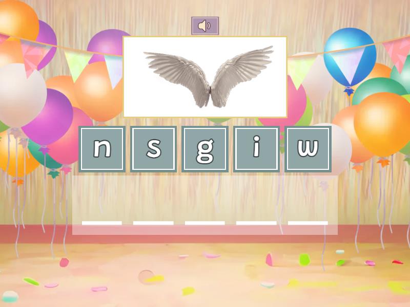 Beehive 1. Unit 5. Animal's body parts - Anagrama