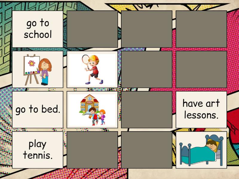 3A Unit 1 look and match.T.Badrya - Matching pairs