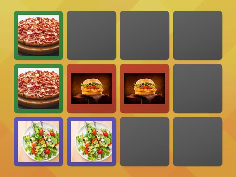 Memory food - Matching pairs