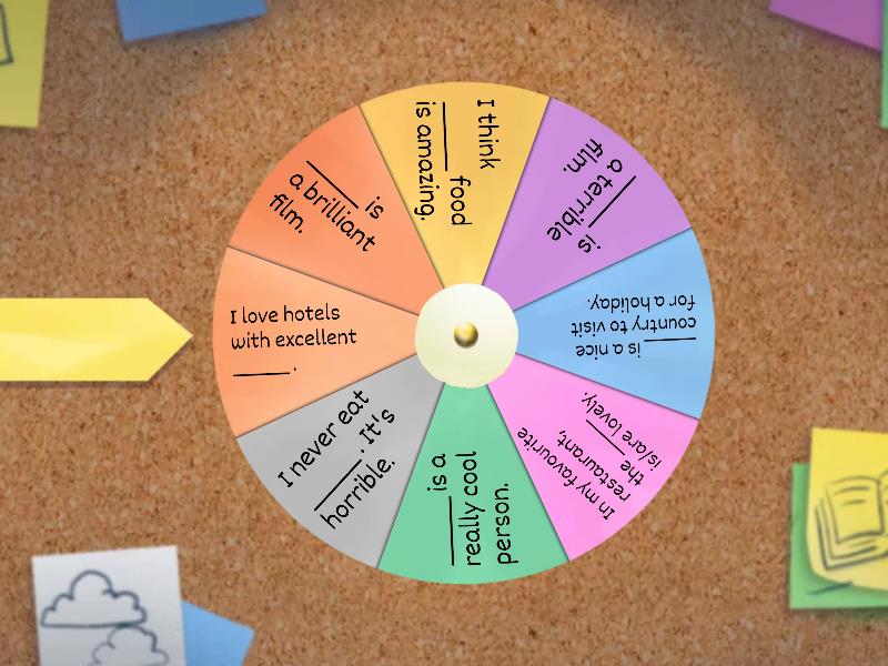 RoadMap A2. 5B Adjectives to describe experience - Random wheel