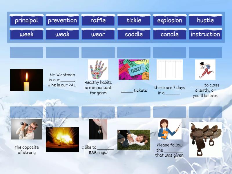 Fundations Level 3 Unit 8 (-le) - Match up