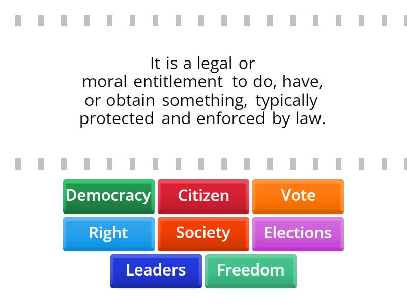 Words of Democracy - Find the match