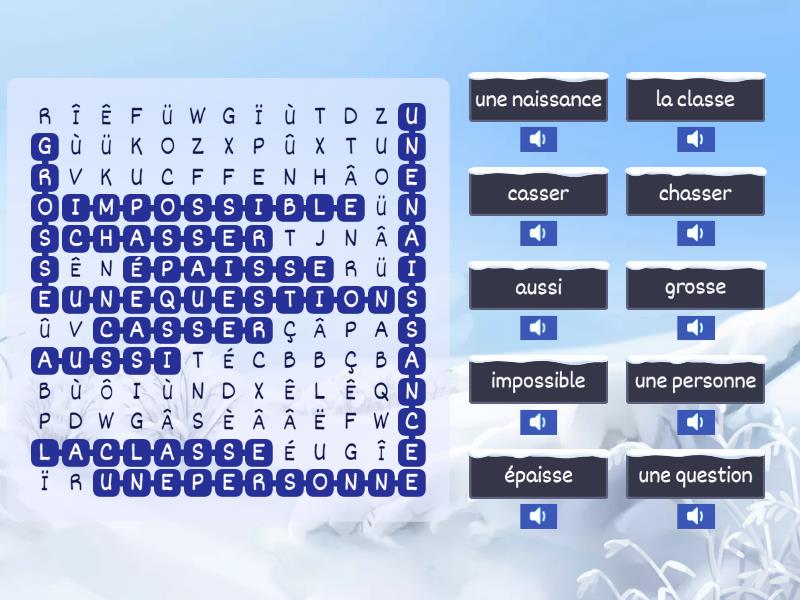 Histoire de poisson - Sopa de letras