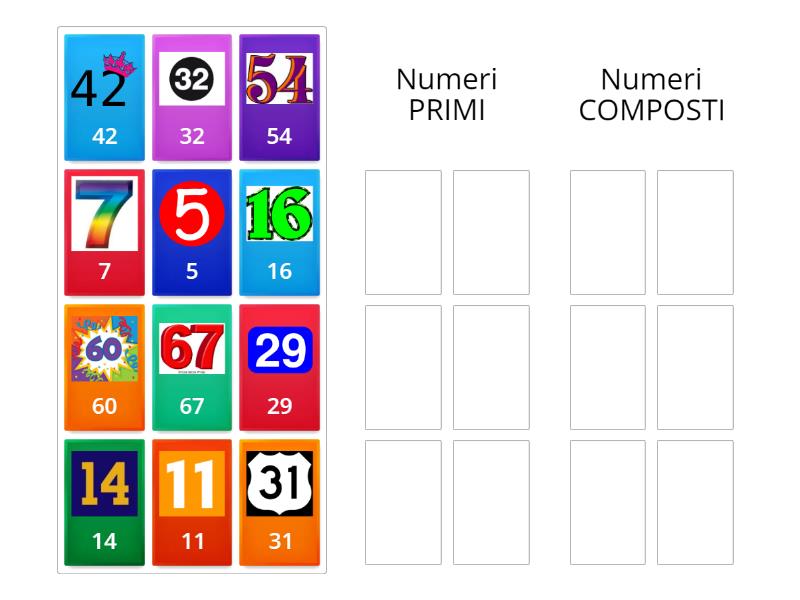 Numeri PRIMI e COMPOSTI - Group sort